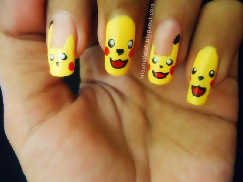 ♥ CC's NAILS ♥: Pikachu Nail Art