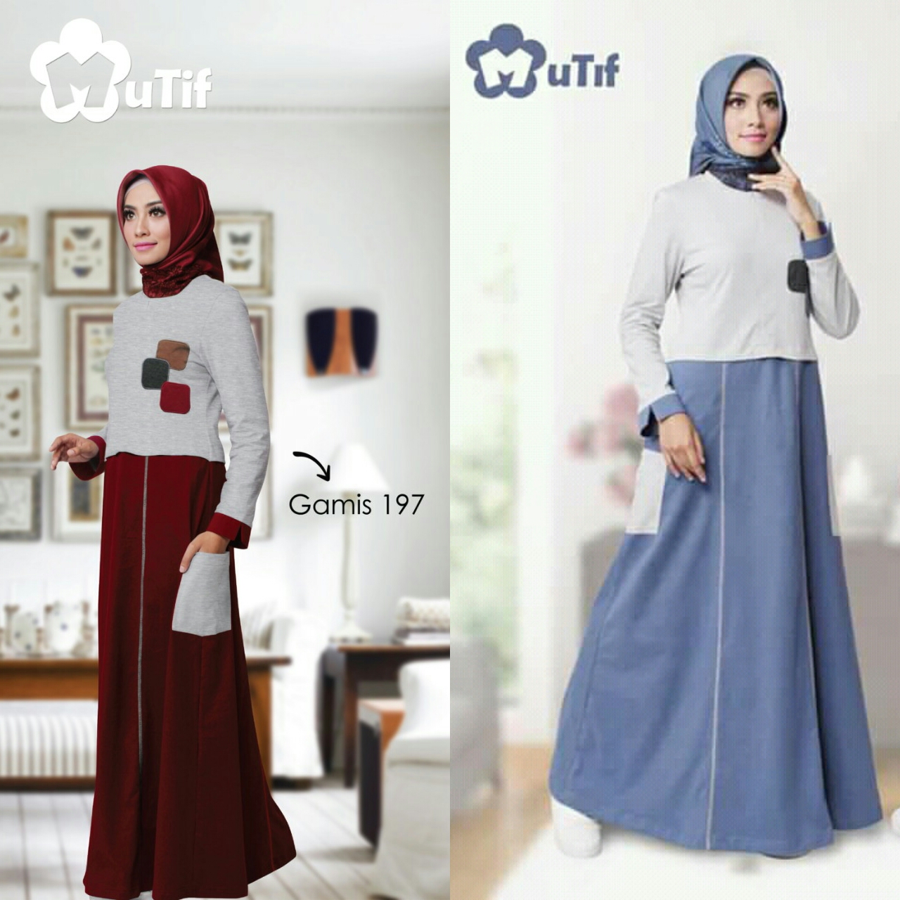 KOLEKSI GAMIS KAOS TERBARU MUTIF M 197