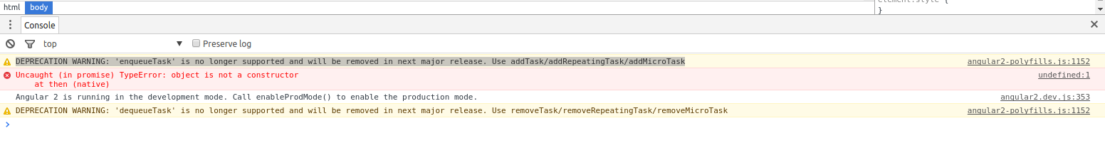 Angular 2 Uncaught In Promise Typeerror Object Is Not