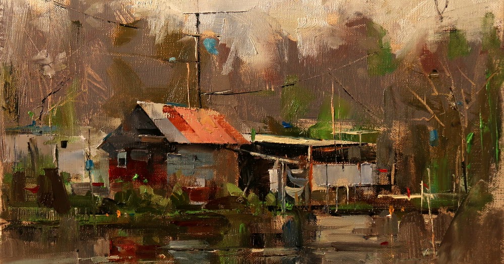qiang-huang, a daily painter: "Louisiana Bayou Country" --- Sold