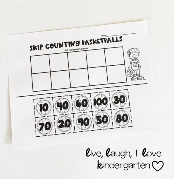 Skip Counting Basketballs FREEBIE | TEST