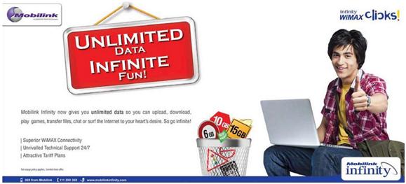 Advertising in Pakistan: Mobilink Infinity WiMAX | Unlimited Data ...