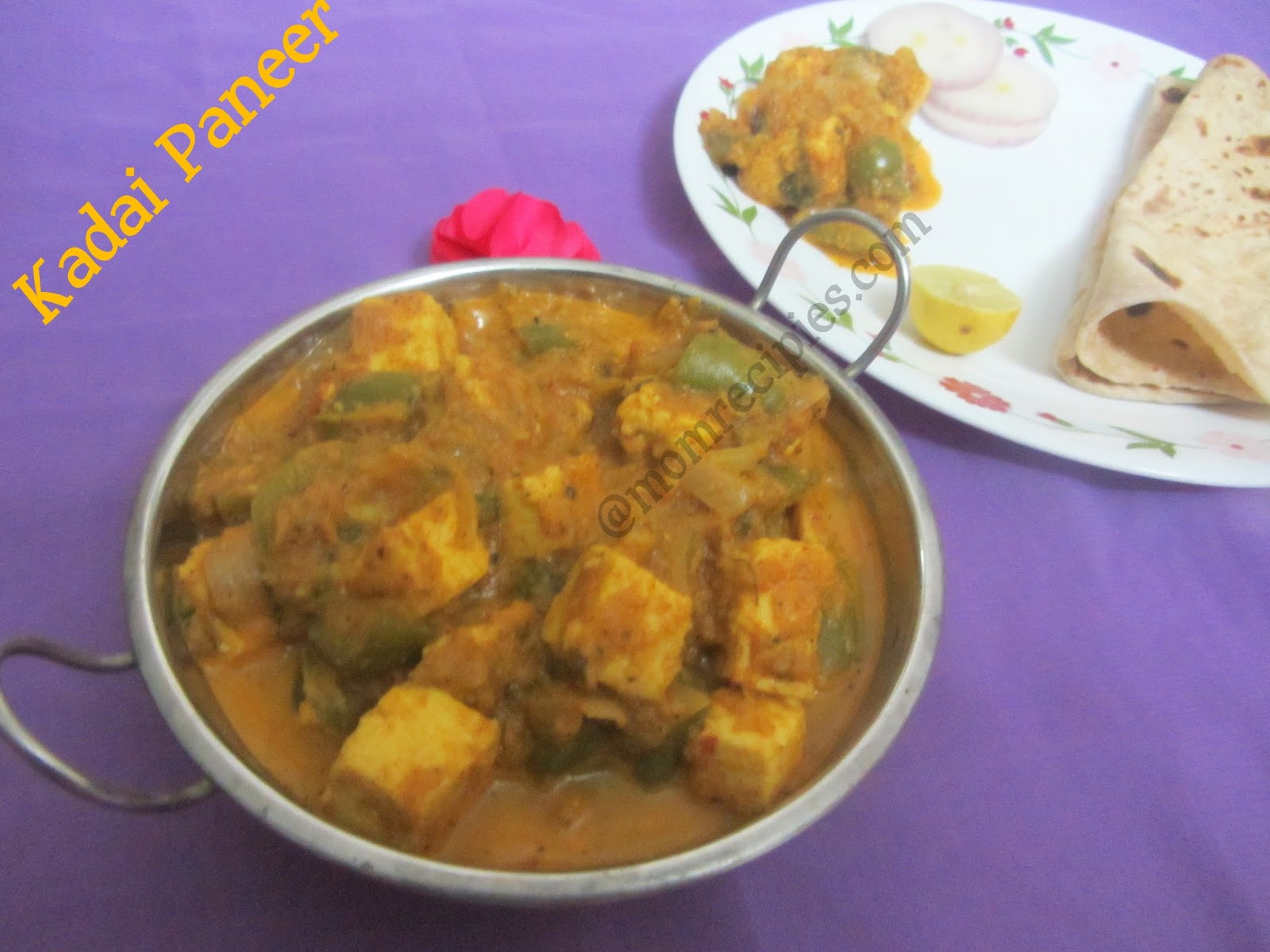 Mom's Recipies: Kadai Paneer gravy | Restaurant style kadhai paneer ...