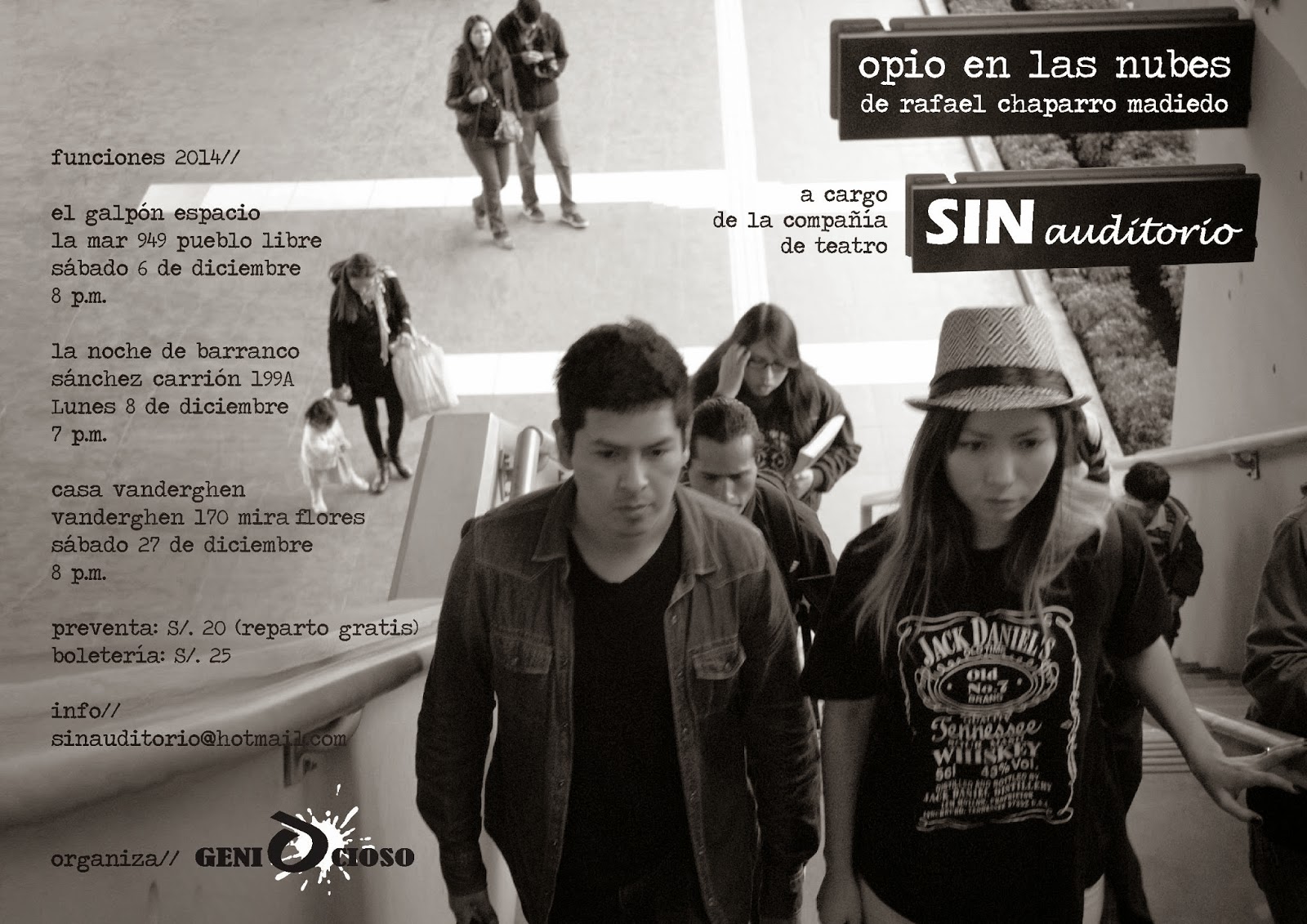 Genio Ocioso: OPIO EN LAS NUBES: FUNCIONES CONFIRMADAS!