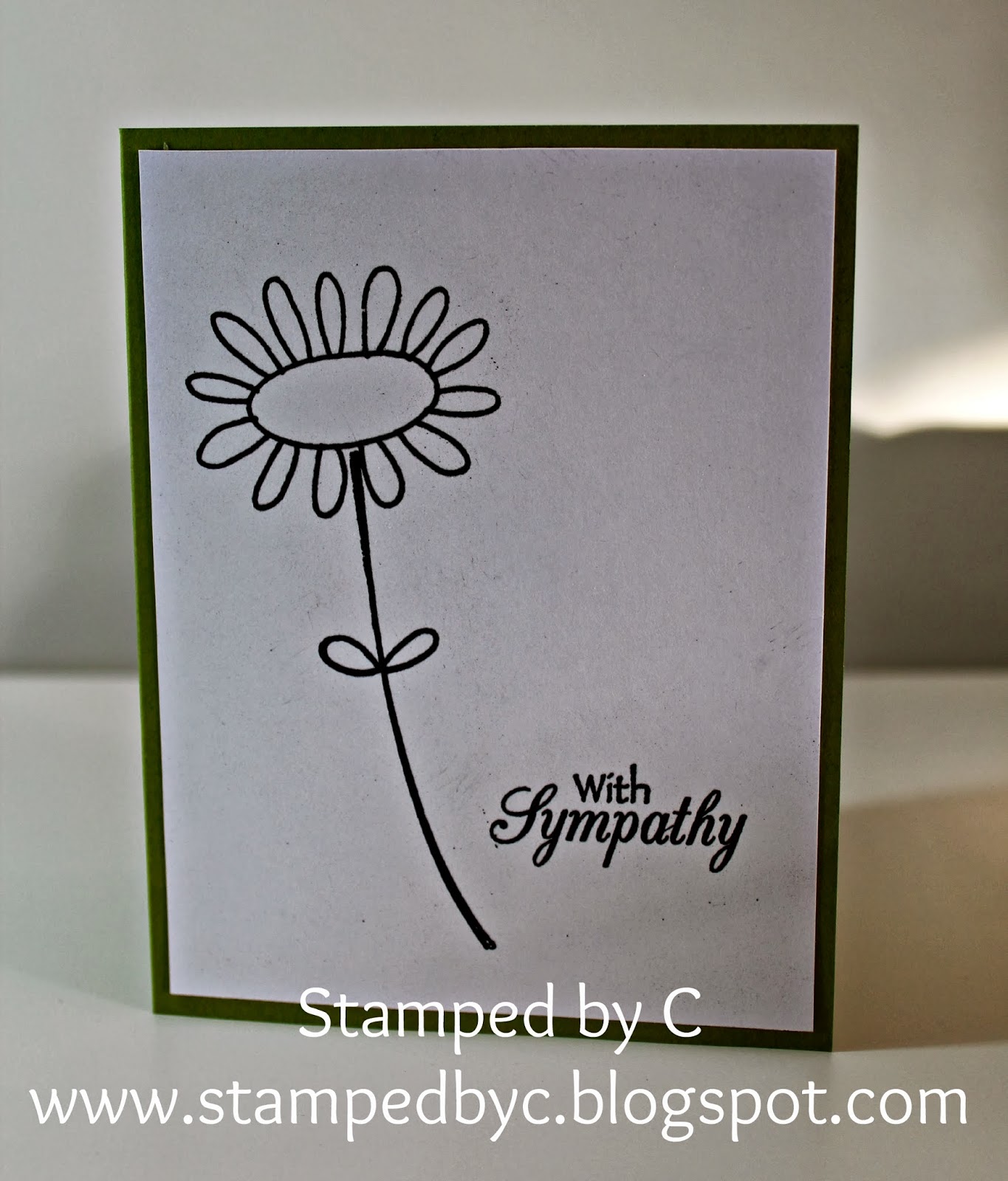 Stamped by C: Sympathy Card