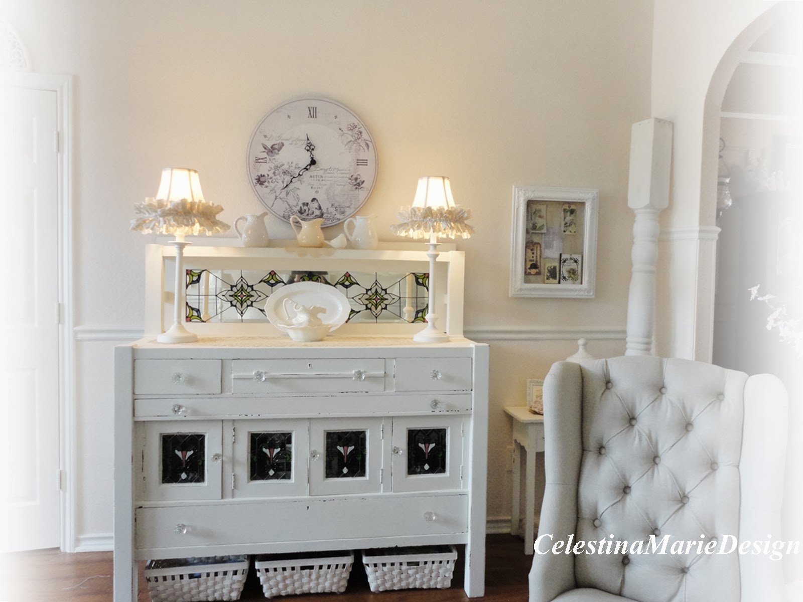 Rag Trim Lampshades and a Heart Wreath~Tutorial - Rose Garden Market