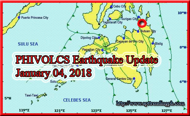 PHIVOLCS Update 2017: Recorded Earthquakes for January 03, 2018. - PH ...
