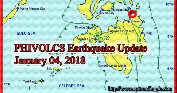 PHIVOLCS Update 2017: Recorded Earthquakes for January 03, 2018. - PH ...