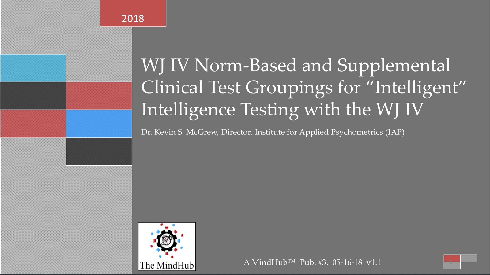 IQ's Corner: MindHub Pub #3: WJ IV Norm-Based and Supplemental Clinical ...