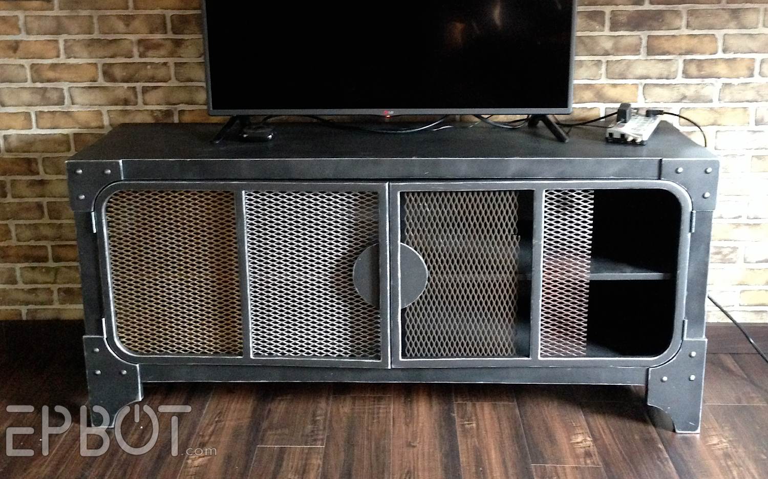 EPBOT: Finished Steampunk TV Cabinet & Shelf Reveal!