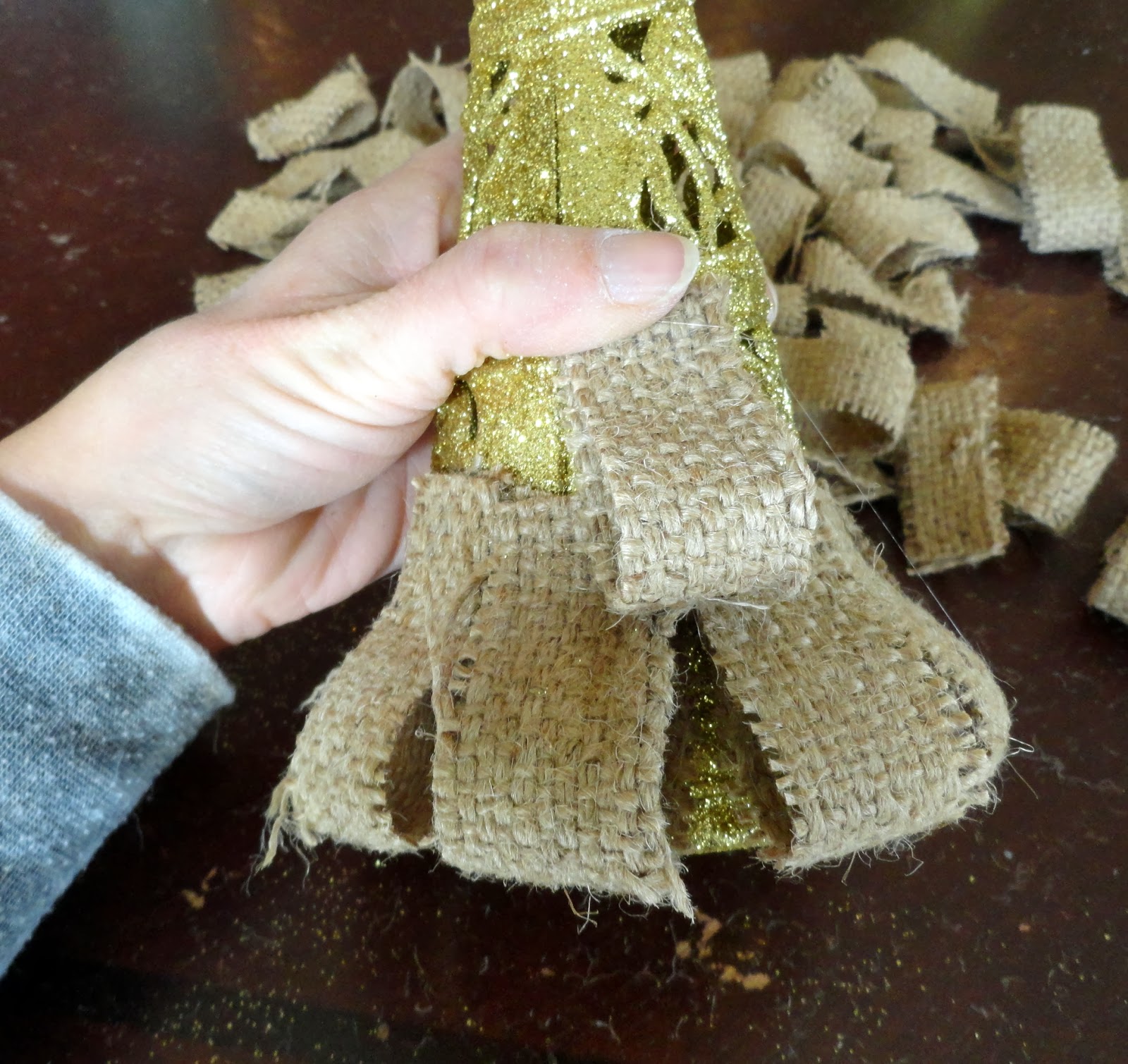 Rustic Burlap Christmas trees