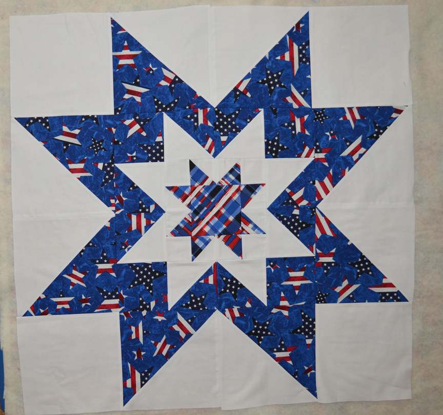Inspired by Fabric: Summer of Sewing: Patriotic Star Quilt