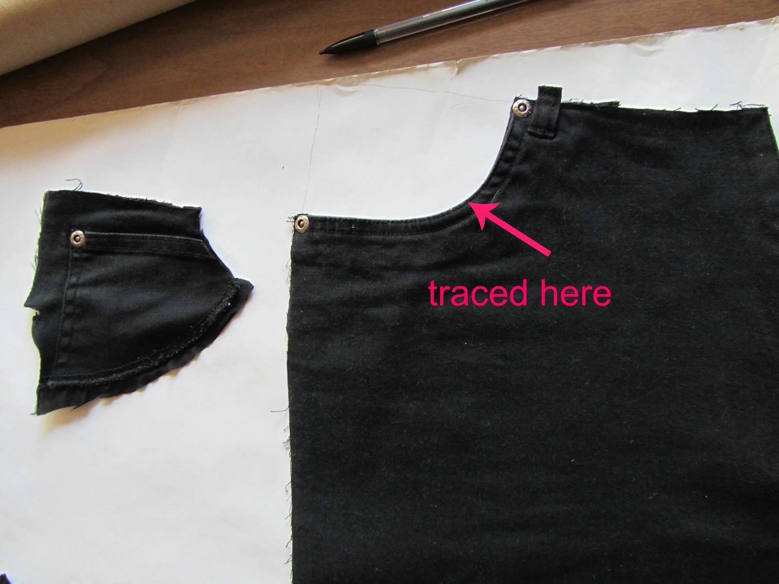 Errant Pear: Making a Jeans Pattern - Tracing the Sacrificial Lamb