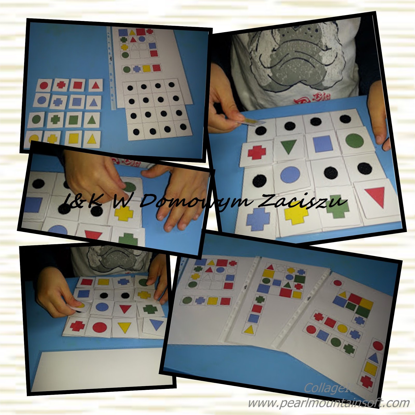 "Odkoduj Kształty" Gra Logiczna DIY - Do Druku - Projekt "Grajmy"