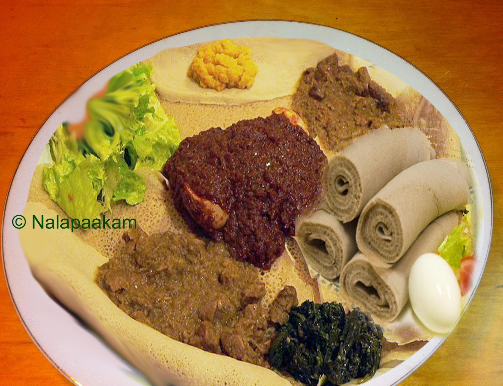 Injera - eat your plate ~ Nalapaakam