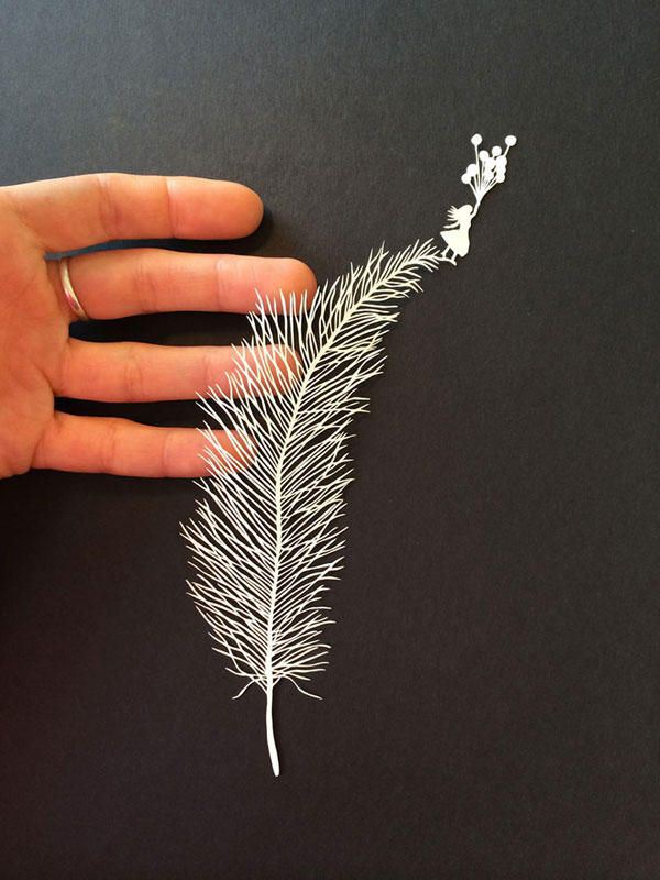 awesome plain paper art by Maude White ~ art projects art ideas