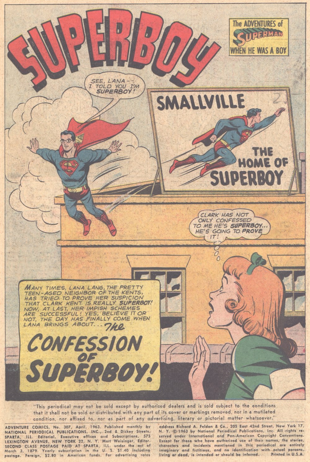Days of Adventure: Adventure Comics # 307, April, 1963