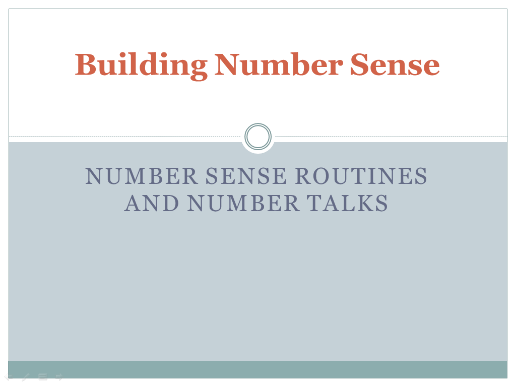 Building Number Sense