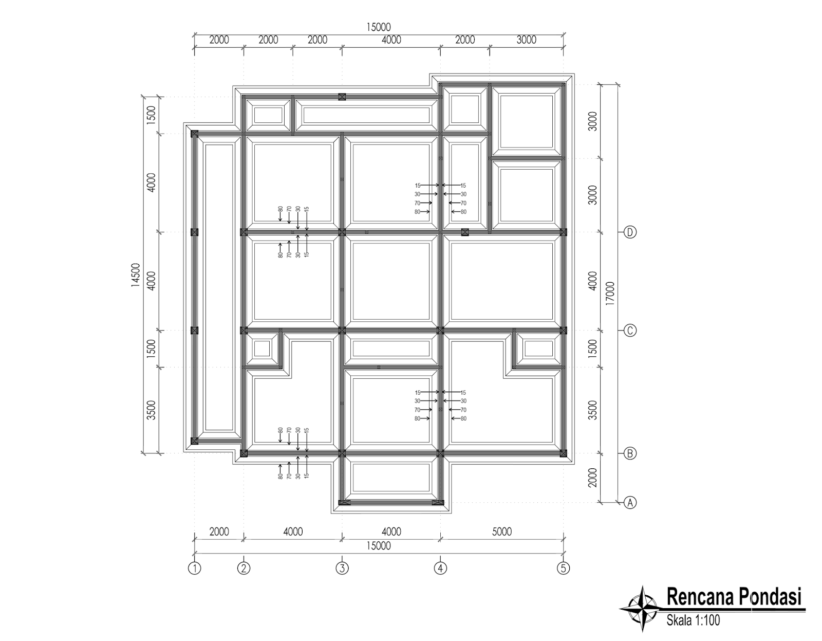 Pondasi Denah Rencana Lengkap Minimalis Contoh Rancang Bangun Rangka ...