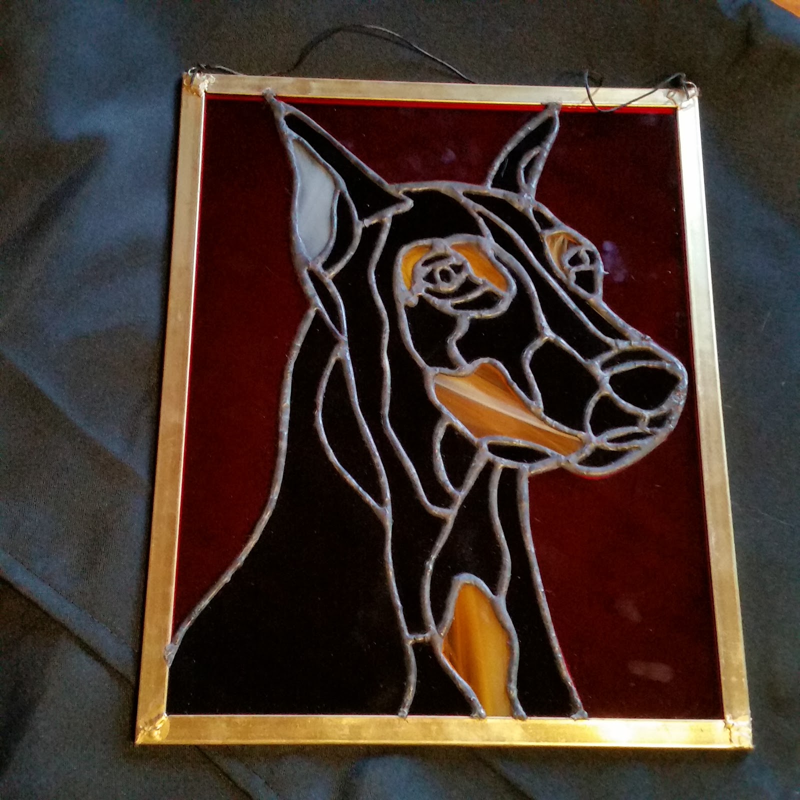 Stained Glass Dobermans donated to DRM by Groomer at Ruffin' Inn Pet ...