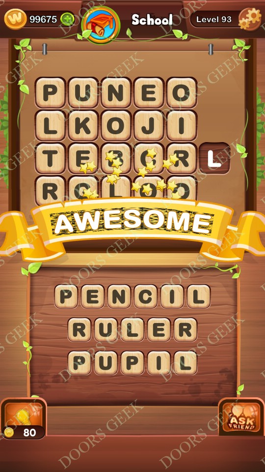 Word Bright Level 93 Answers ~ Doors Geek