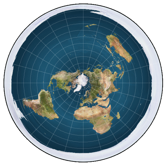 Flat Earth Map Vs Round Earth Map - United States Map