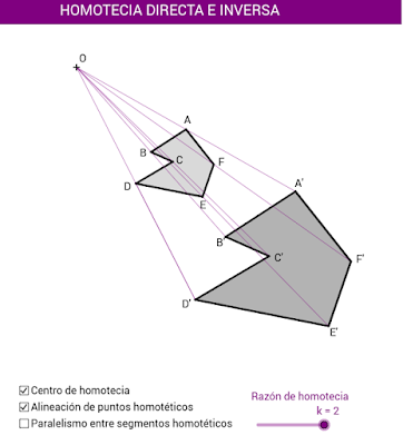 prácticas dibujo técnico: Transformaciones geométricas: HOMOTECIA
