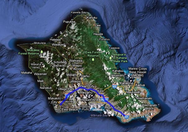 Aloha Norden: Kapolei to Honolulu on the H1
