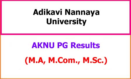 AKNU PG Examination Results 2023-24 - MA MCom MSc MBA - EdNewz.in
