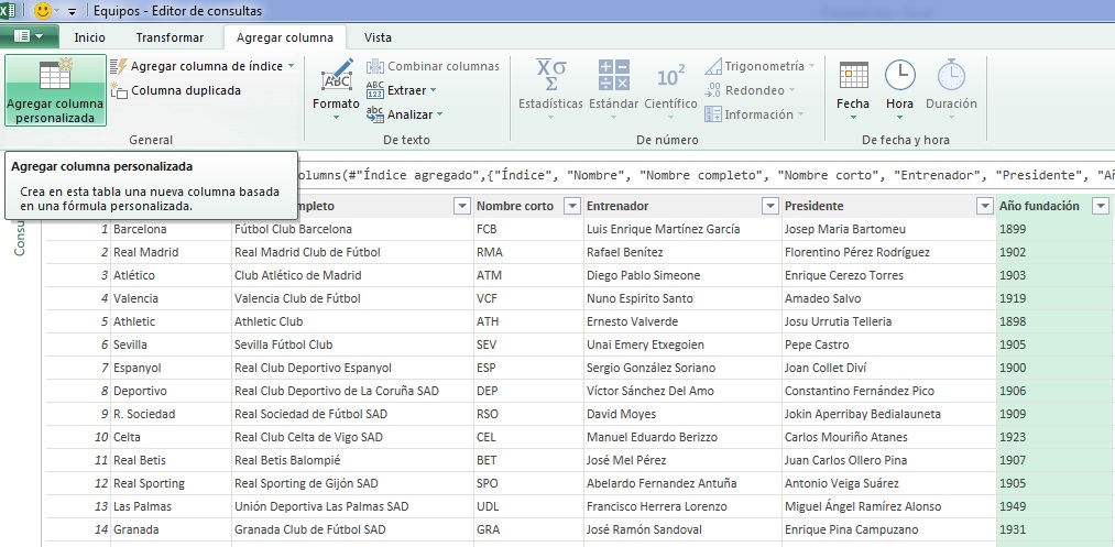 Microsoft Power Query para Excel: Editor de Consulta III