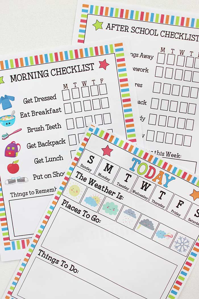 Rock Your Routine with a Printable Planner for Kids | Sunny Day Family