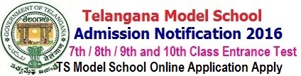 TS Model School Online Apply for 7th/ 8th/ 9th/ 10th classes Admission ...