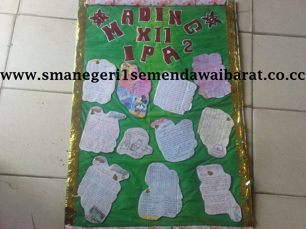 MADING ( MAJALAH DINDING ) SMA NEGERI 1 SEMENDAWAI BARAT OKU TIMUR