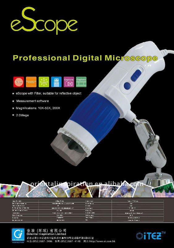 กล้องจุลทรรศน์ Digital USB Microscope ตระกูล eScope แบรนด์ คุณภาพระดับ ...
