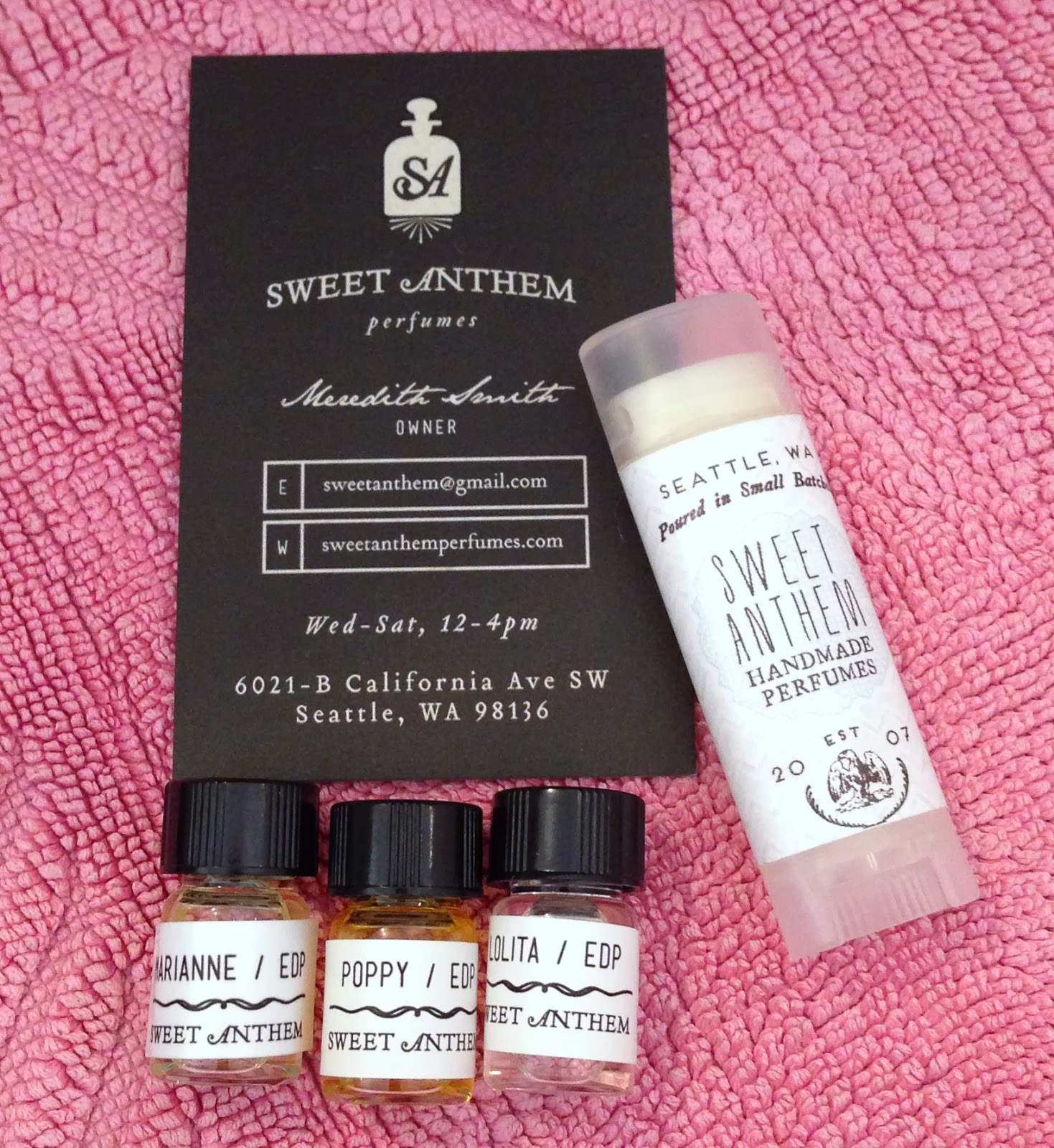 Miss Prissypants v2.0: The SA List: Sweet Anthem Perfumes Seasonal Sampler