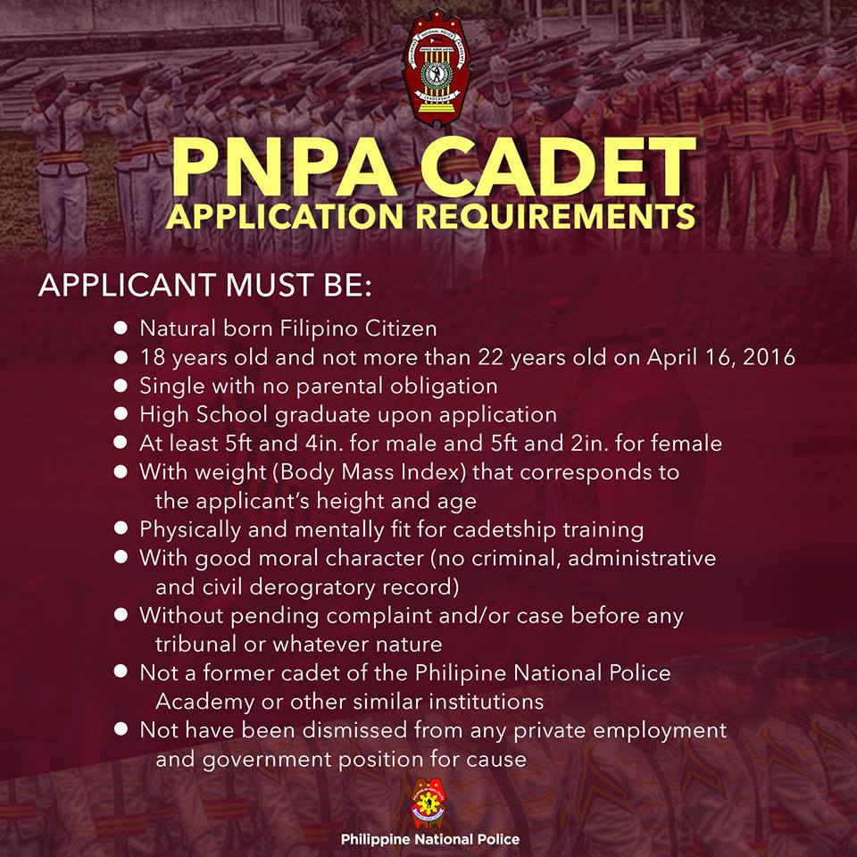 October 2015 PNPA Cadet Admission Test Schedule - Exam Ally