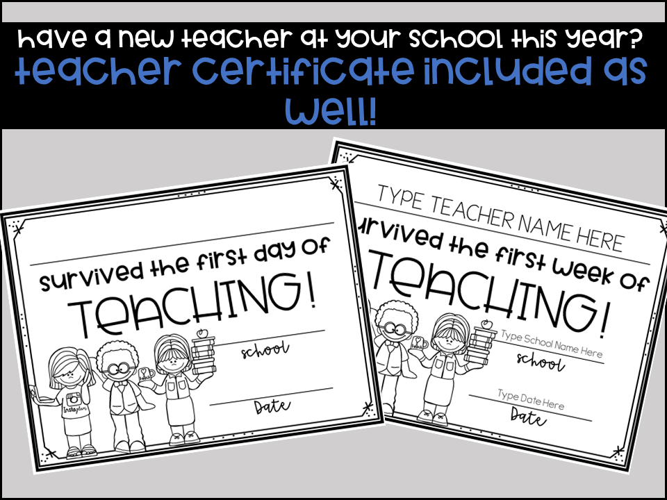 Fourth Grade Certificates