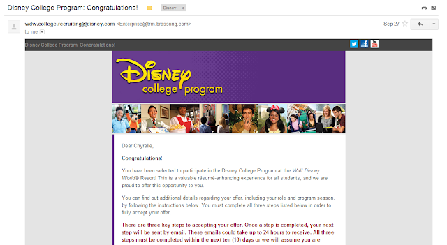 Disney College Program: Congratulations! | The Disney College Program Life