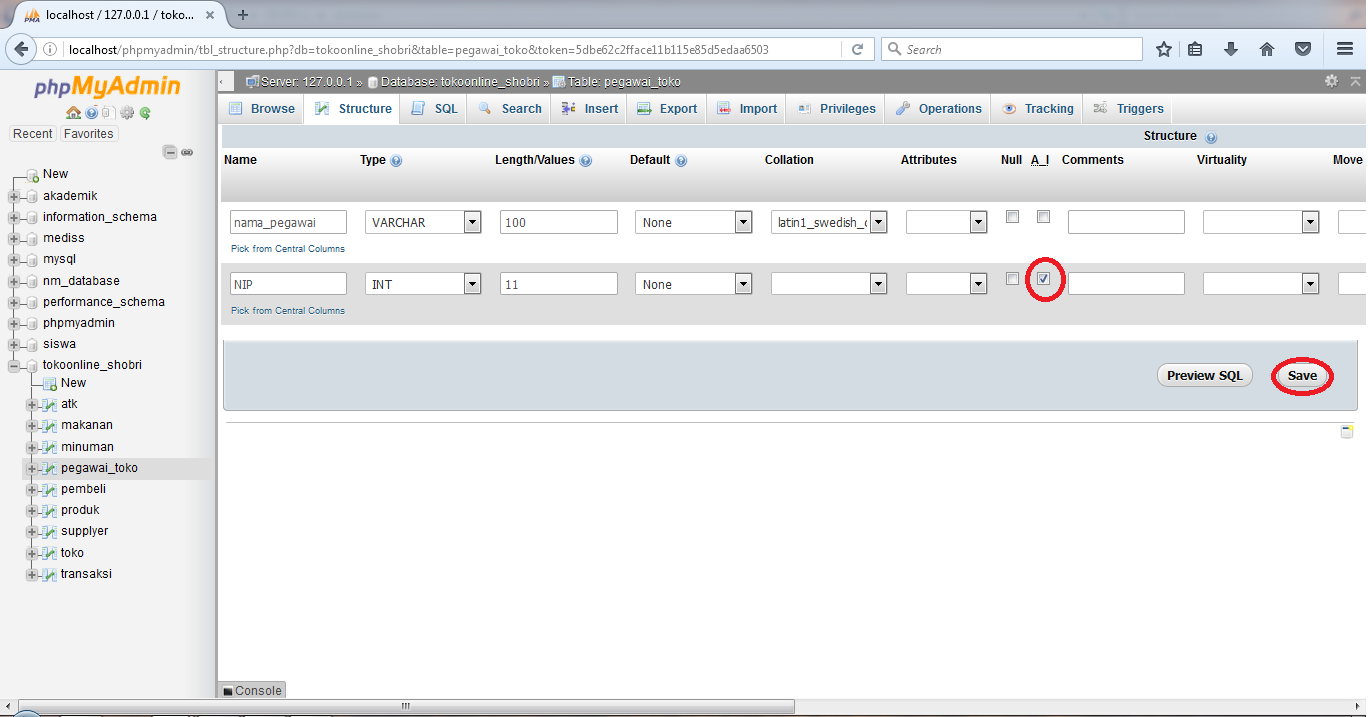 Contoh Database TOKO ONLINE | sS DVC