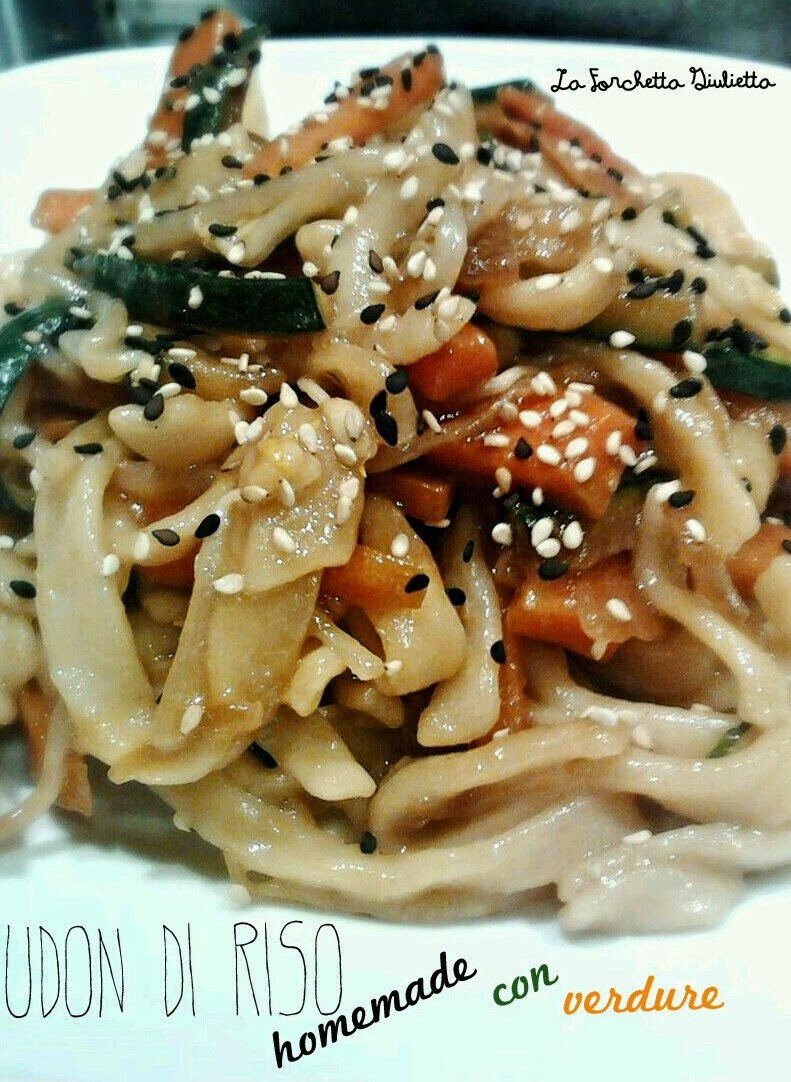 La Forchetta Giulietta: UDON DI RISO HOMEMADE CON VERDURE