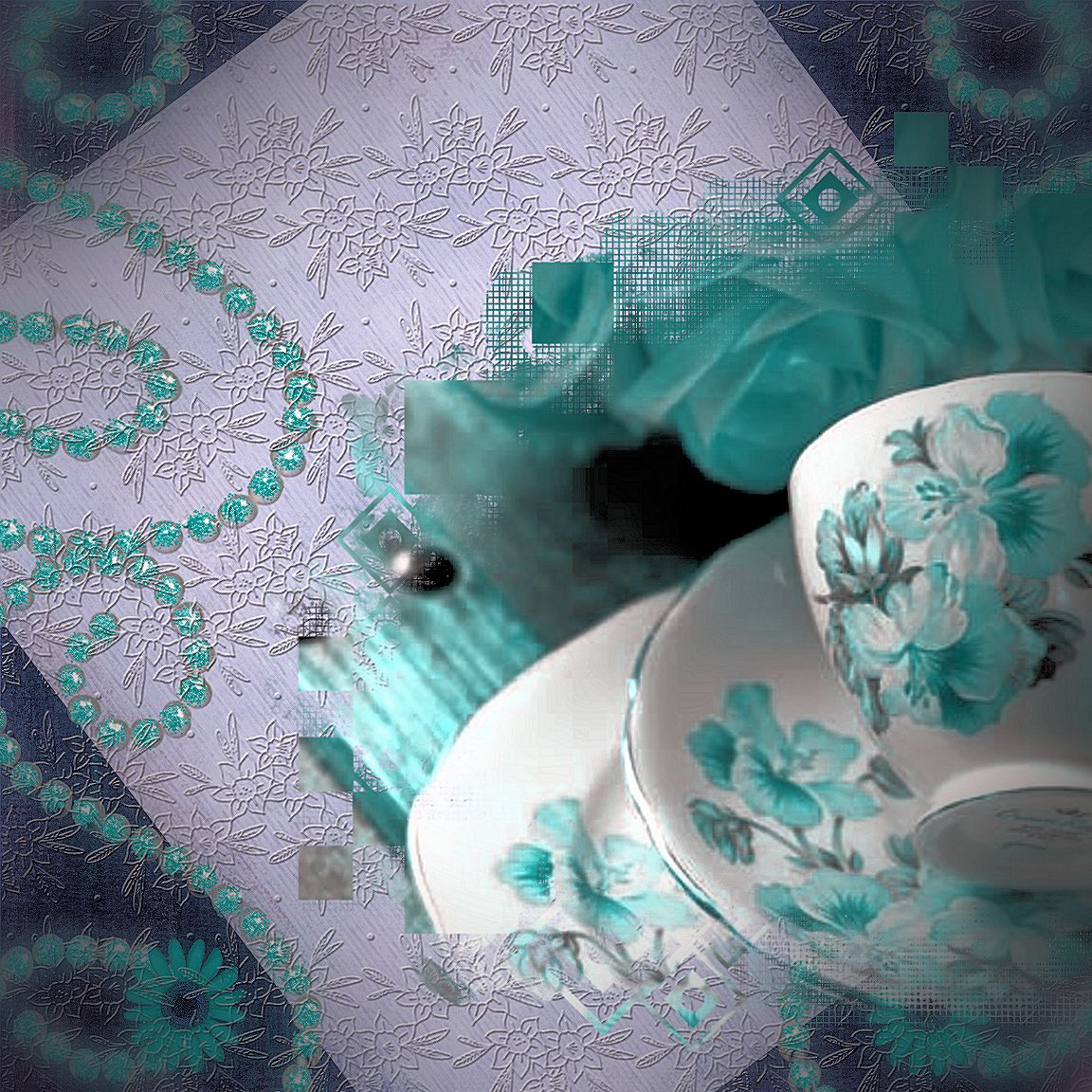 Victorian Tea Frames And Backgrounds