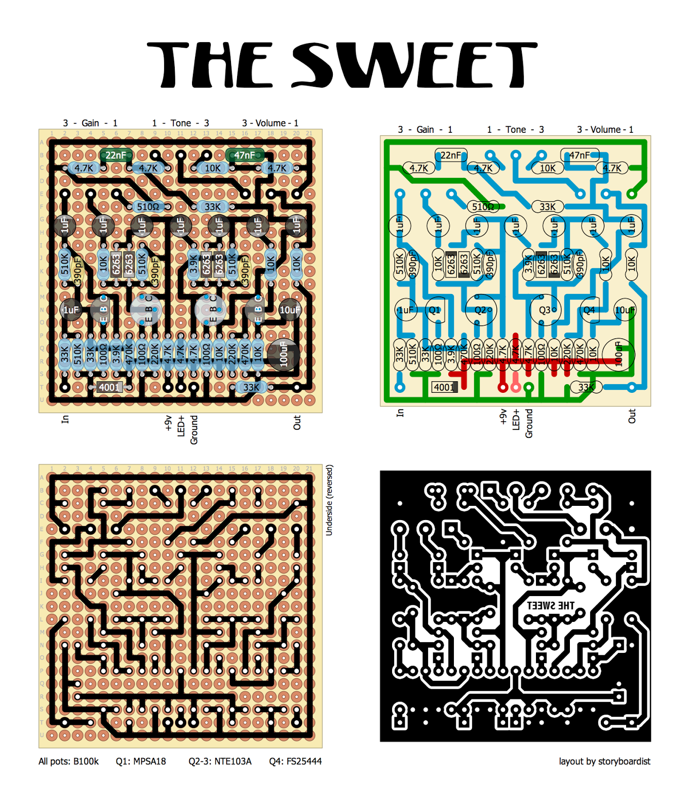 Perf and PCB Effects Layouts: Frantone The Sweet
