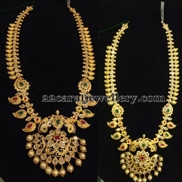 Uncut Long Chain with Paisley Motifs - Jewellery Designs