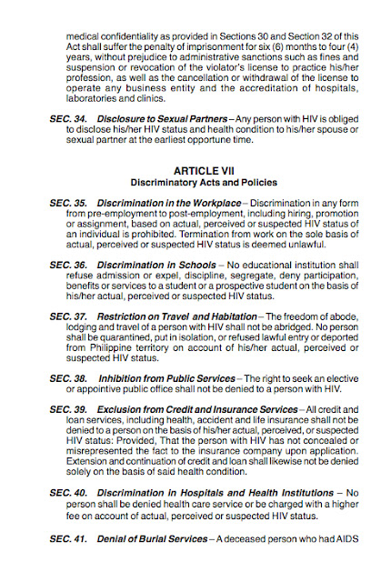 RA 8504: Philippine AIDS Prevention and Control Act of 1998 ~ Living ...