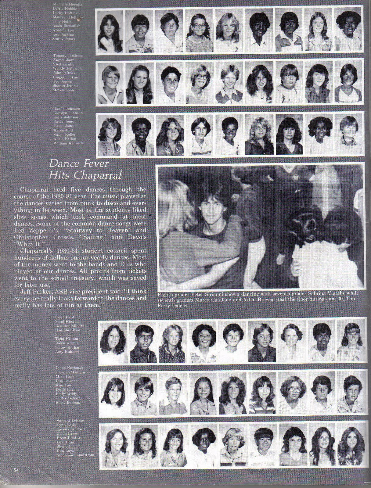 Diamond Bar High School Class of 1986: Chaparral 7th Grade 1980-81