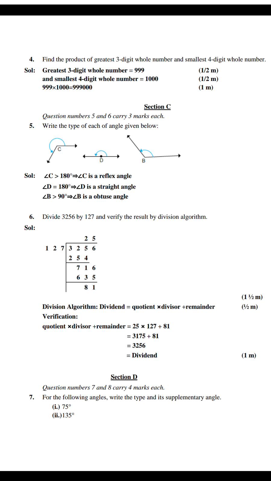 Maths revision sheet
