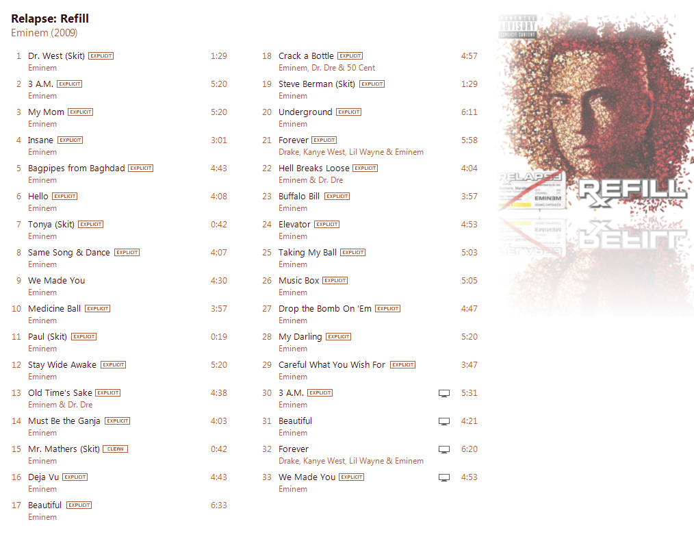 Eminem - Relapse: Refill [iTunes Plus AAC M4A] - PSXDB - LMEPEM
