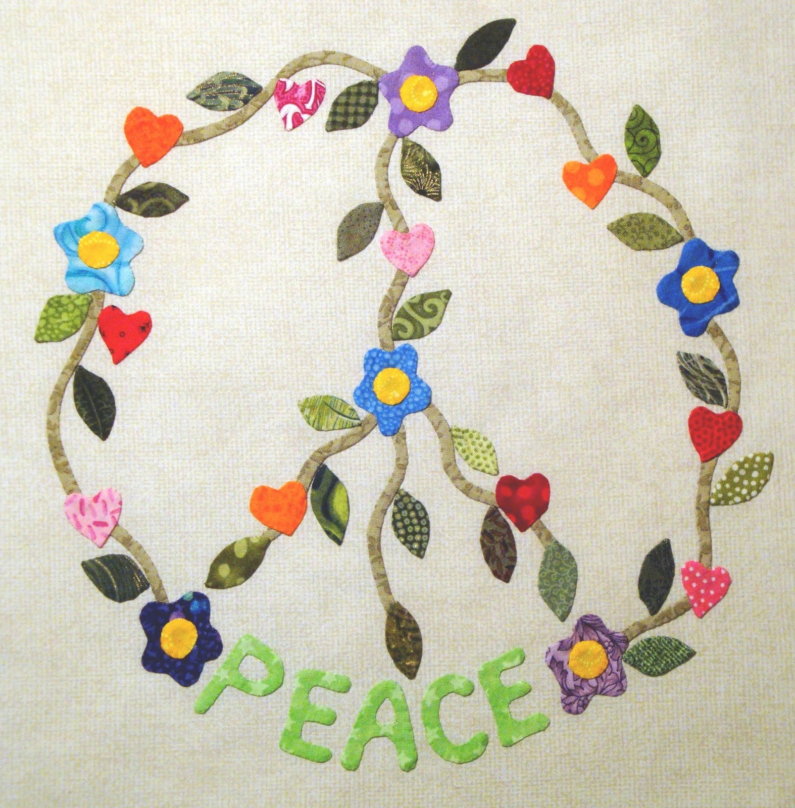 FABRIC THERAPY: The "Peace" block...