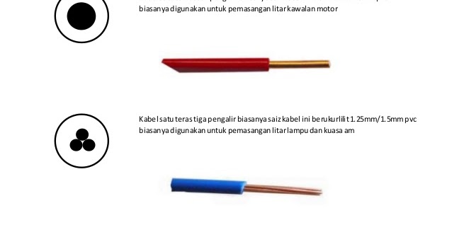 Jenis kabel untuk pendawaian permukaan ~ Nota Kejuruteraan/Teknologi ...