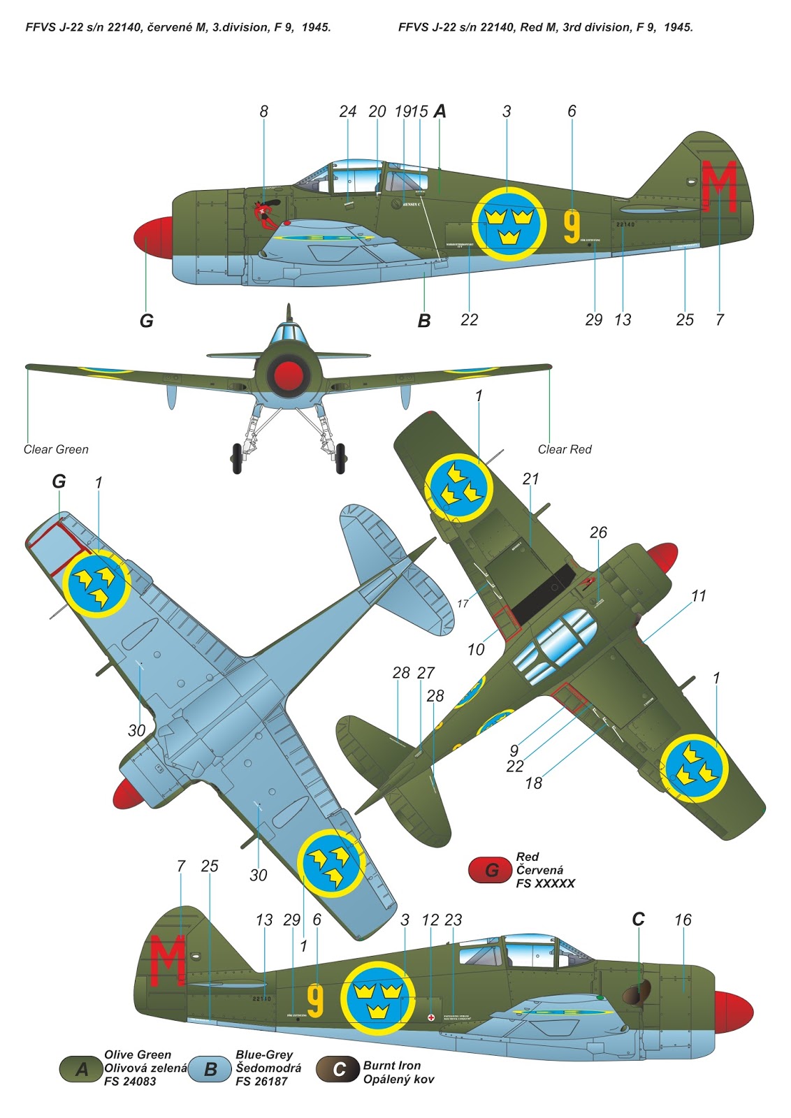 1/48 - FFVS J-22A Swedish fighter resin kit by Planet Models - released ...